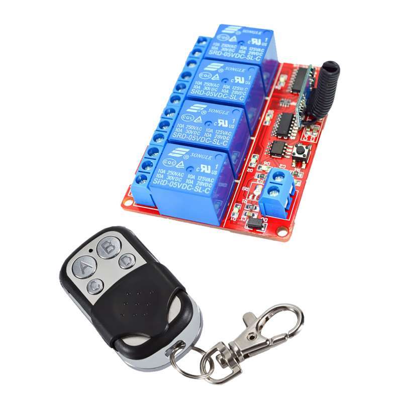 Promo 5V 4 Channel Infrared Switch Relay Driving Module Board Remote ...