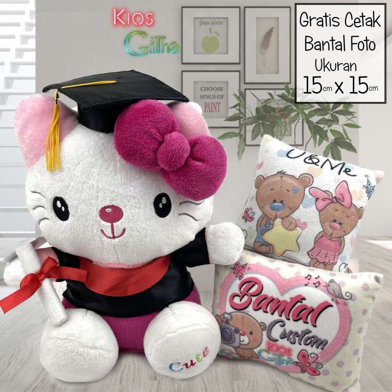 Jual Boneka Bear / karakter wisuda / sarjana / toga Free Foto Stitch ...