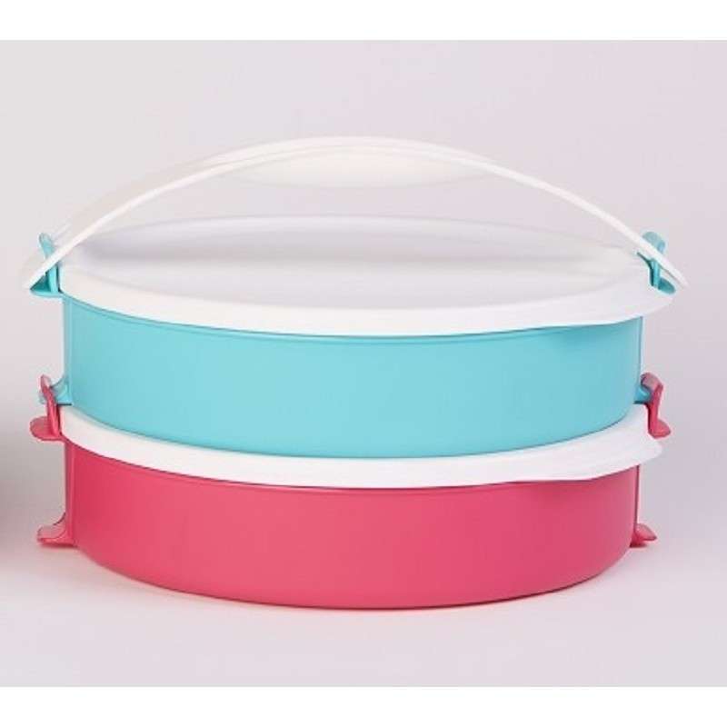 Jual Rantang Round Deluxe 2 Susun/ Rantang kekinian di Seller Makmur ...