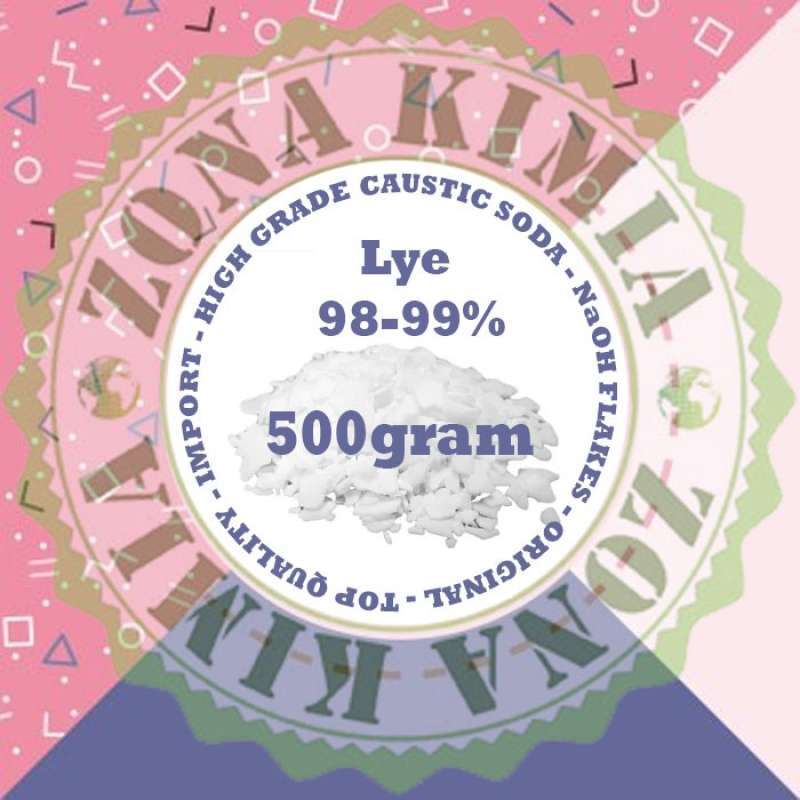 Jual Bahan Sabun Caustic Soda Flakes Kaustik Soda 500gram NaOH 500gram ...