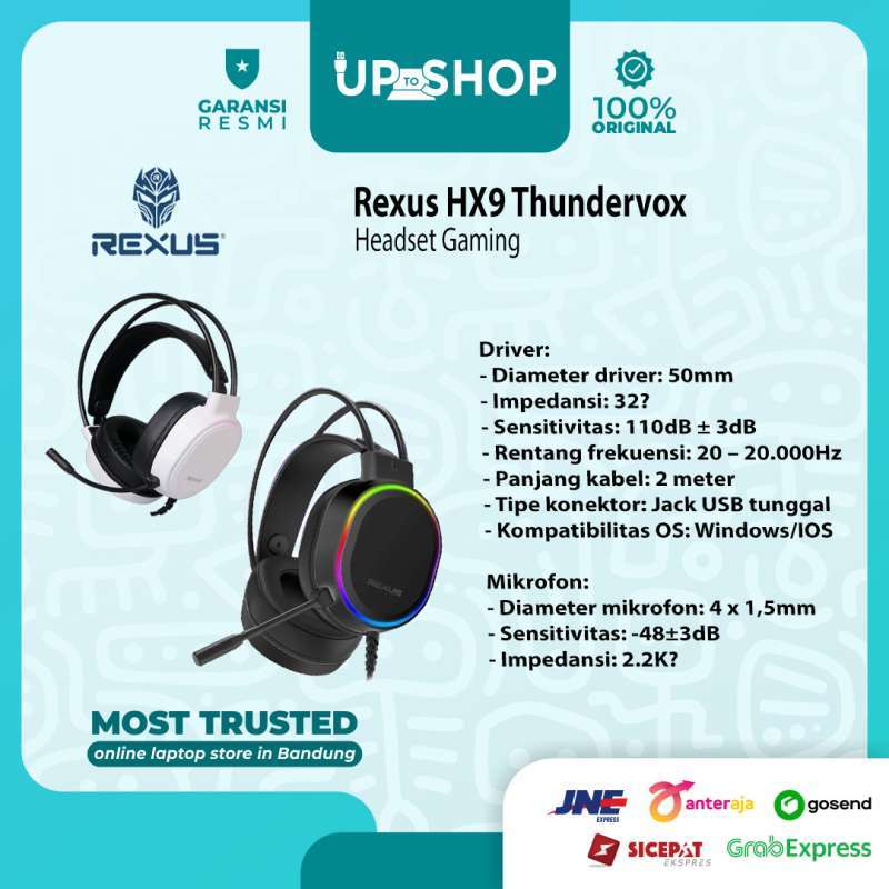 Jual Rexus Headset Gaming Thundervox Hx9 - White Di Seller Up To Shop ...