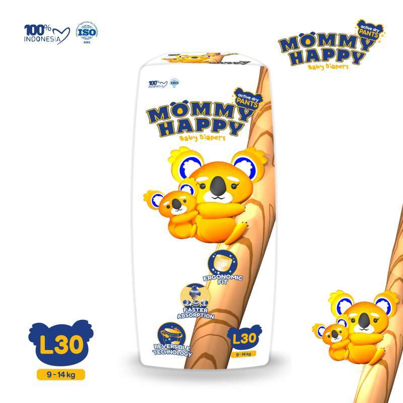 Promo Mommy Happy Popok Bayi Tipe Celana L30 Diskon 34% di Seller ...