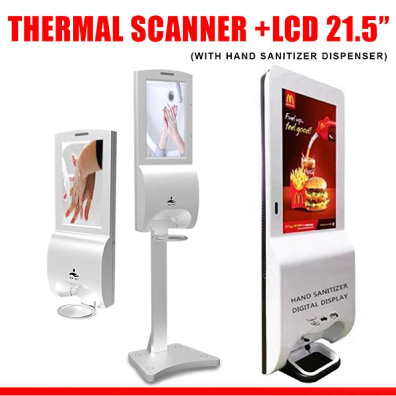 Jual Thermal Scanner + LCD 21,5 + Automatic Hand sanitizer dispenser di ...