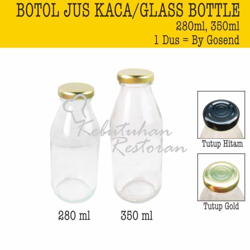 Jual BARU! Glass Bottle / Botol Kaca / 350ml / Botol Juice/ Botol Asi ...