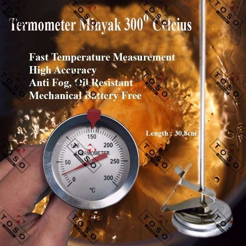 Jual Deep Fryer Thermometer 16cm Termometer Minyak Goreng Masak 300 ...