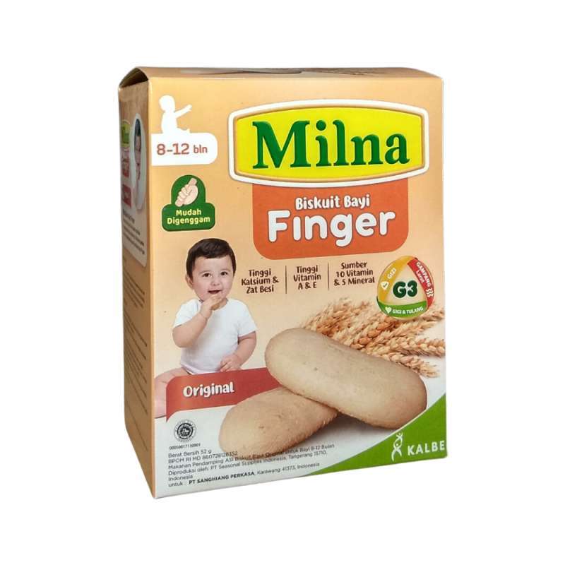 Jual Milna Biskuit Bayi Finger 8-12 Bulan - Rasa Original - 52gr di ...