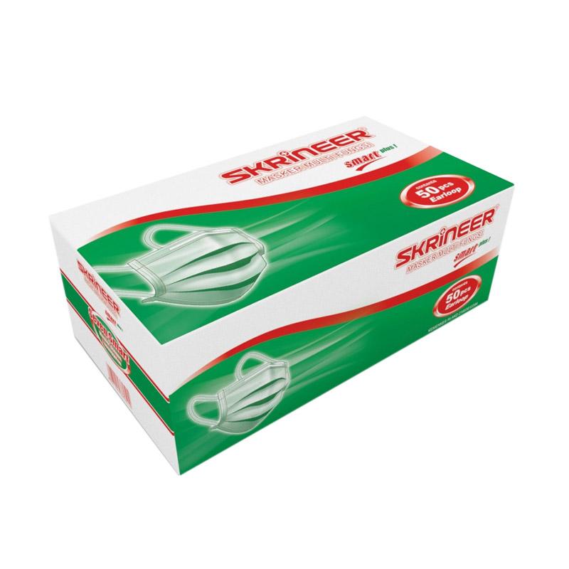 Jual Skrineer Smart Plus Mask 50S 3Ply Earloop Green Masker di Seller ...
