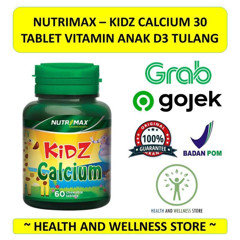 Jual NUTRIMAX KIDZ CALCIUM KIDS KALSIUM VITAMIN D 30 TABLET KUNYAH ...
