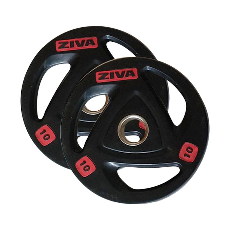 Jual ZIVA ZVO Rubber Grip Disc Peralatan Fitness [10 kg/Pair] di Seller ...