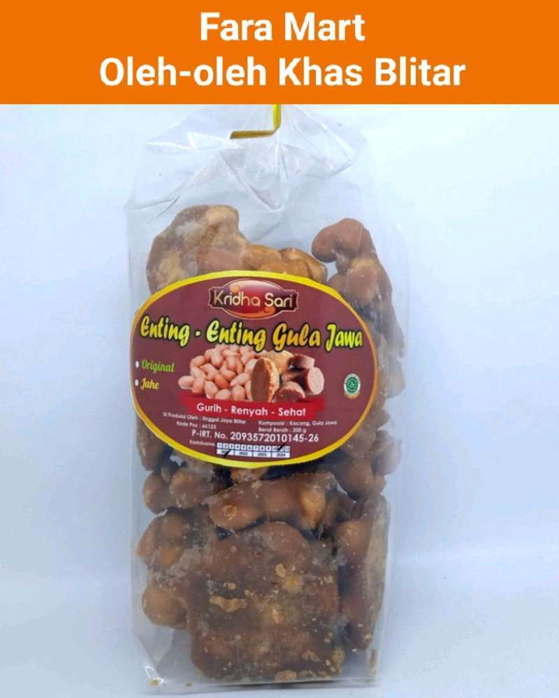 Promo ENTING ENTING GULA JAWA KRIDHA SARI KHAS BLITAR 200gr Diskon 17% ...