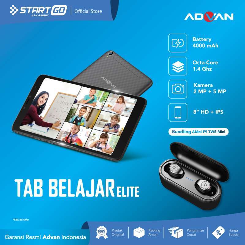 Jual Advan Tablet Belajar Elite 8 Inch 3/16 GB Garansi Resmi + TWS di ...