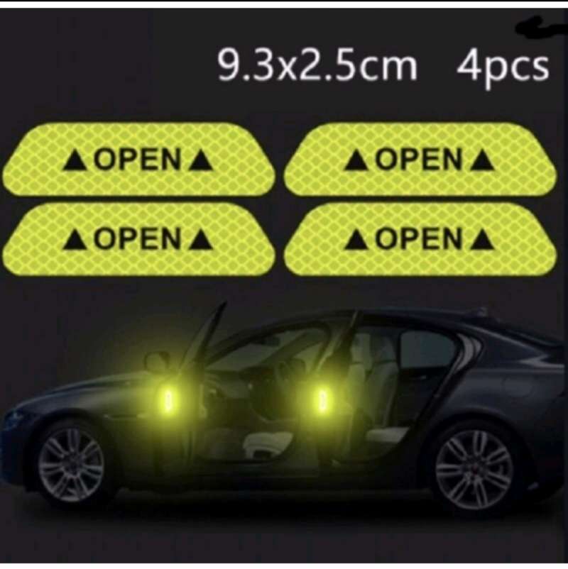 Jual Sticker Pintu Mobil Reflector Open Isi 4 Pcs - Kuning Di Seller ...
