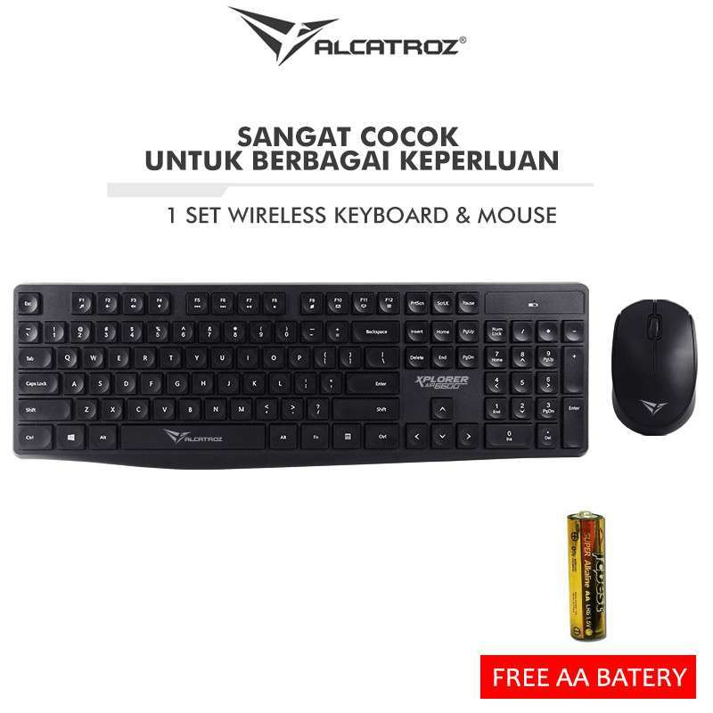 Jual Alcatroz Wireless Combo Keyboard Mouse Xplorer Air 6600 - PC/Smart ...
