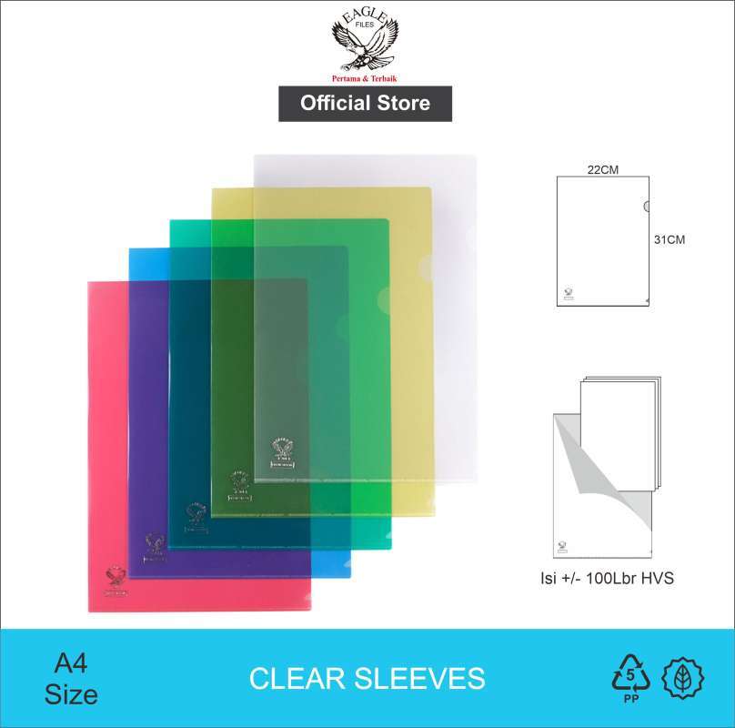 Jual Eagle Files E 201 A4 Map Plastik Bening Clear Sleeves [12 Pcs ...
