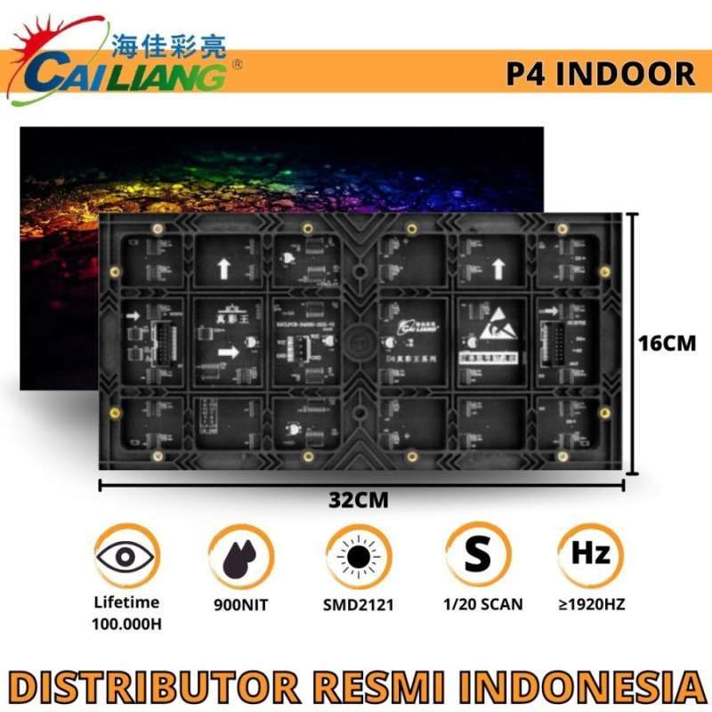 Jual Modul Panel Led P4 Indoor Videotron Talled Cailiang Rgb Smd ...