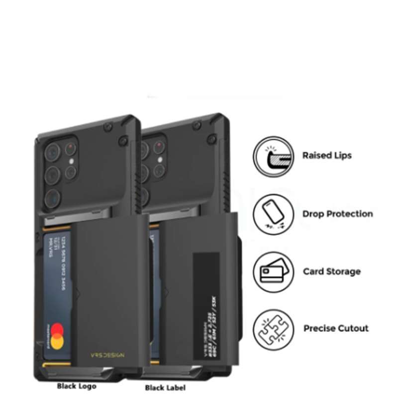 Promo Case Samsung Galaxy S22 Ultra Plus VRS Design Damda Glide Pro Casing - S22 Black Logo ...