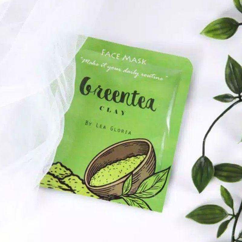 Jual LEA GLORIA Bubuk Organik Aroma Green Tea Clay Masker Wajah di ...