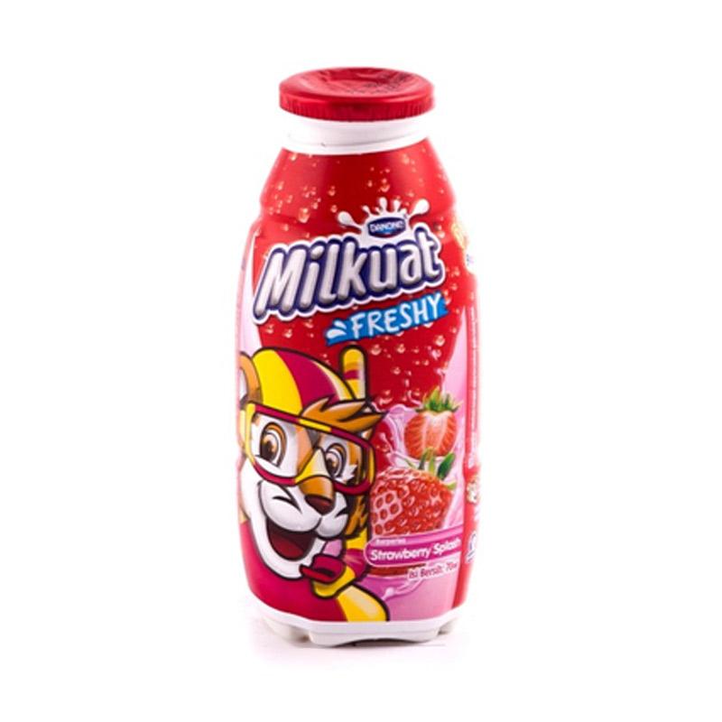 Jual Milkuat Strawberry Susu UHT [Botol/ 70 mL] di Seller Swalayan Maju ...