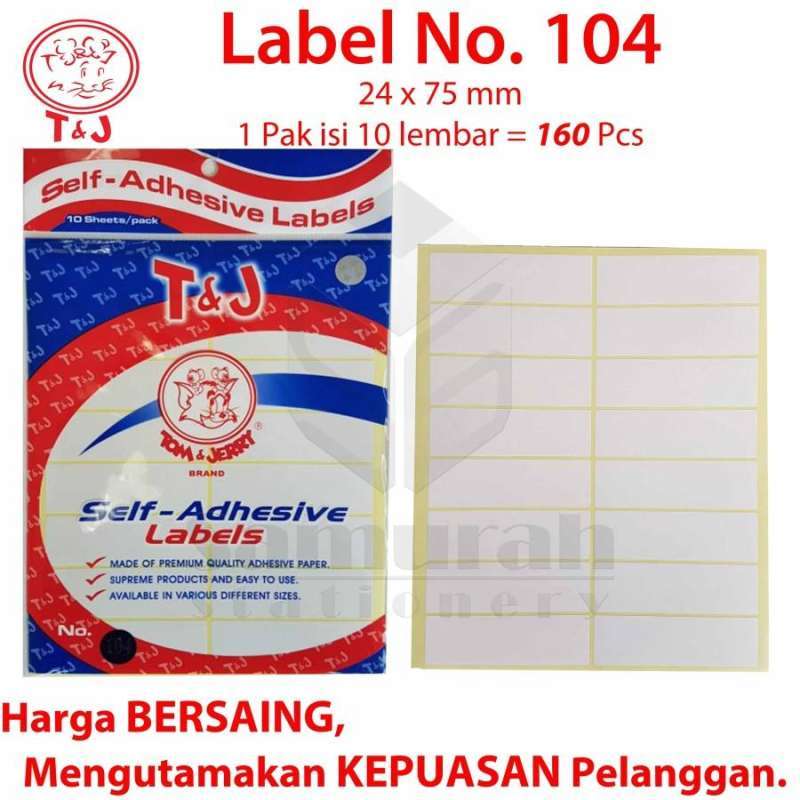 Jual Label Stiker Tom & Jerry / Sticker Tj 99 103 105 108 109 112 121 125 - No. 103 Di Seller ...