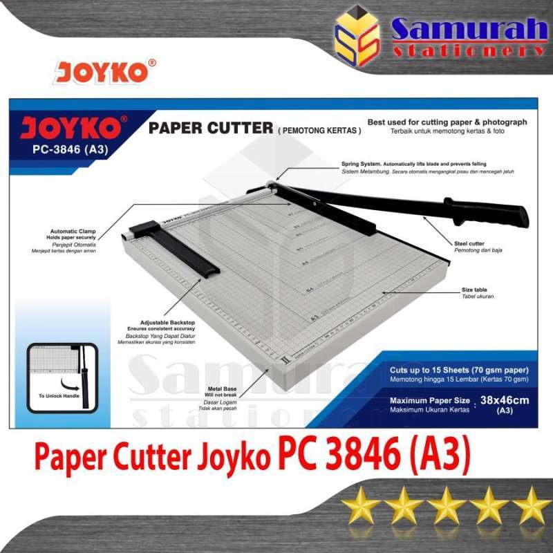 Jual Paper Cutter A3 Joyko Pc 3846 Mesin Pemotong Cutting Kertas