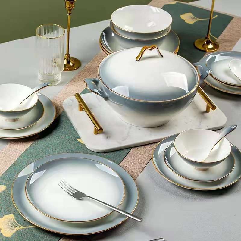 Jual Mangkuk dan piring mewah ringan bergaya Eropa modern peralatan ...