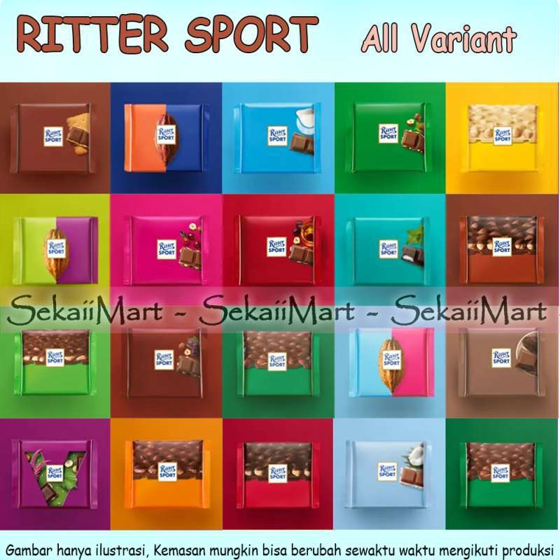 Promo RITTER SPORT Chocolate 100g - Cokelat Riter All Variant Diskon 20 ...