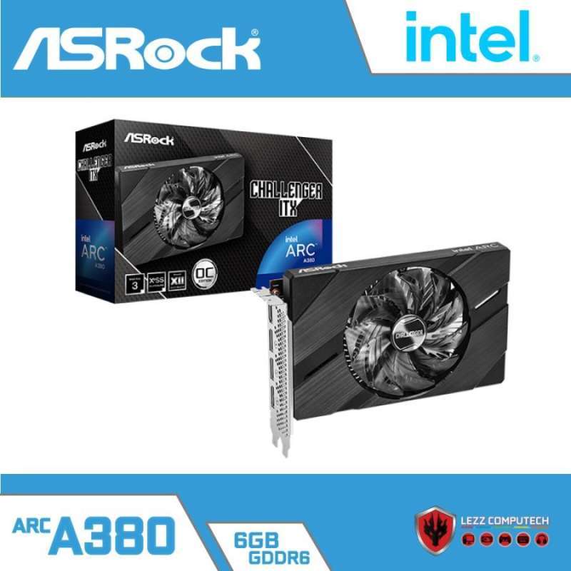 Jual ASROCK Intel ARC A380 Challenger ITX 6GB OC | ARC A380 6GB DDR6 di ...
