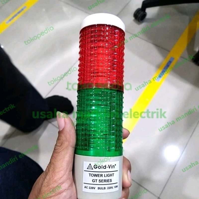 Jual Lampu Tower Light Mesin Tingkat 2 Gold-vin 220v/24vdc Kedip Di ...