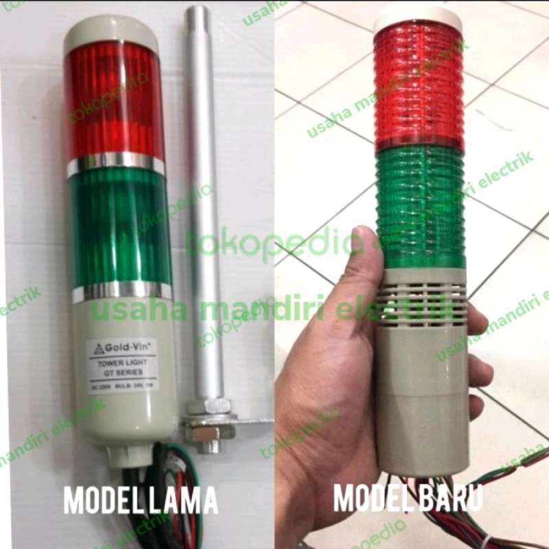 Jual Lampu Tower Light Mesin Tingkat 2 Gold-vin 220v/24vdc Kedip Di ...