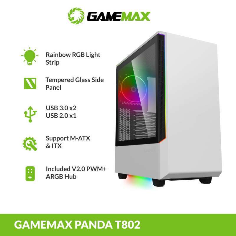 Jual Gamemax PANDA T802 Gaming PC Case di Seller GameMax Store - Kota ...