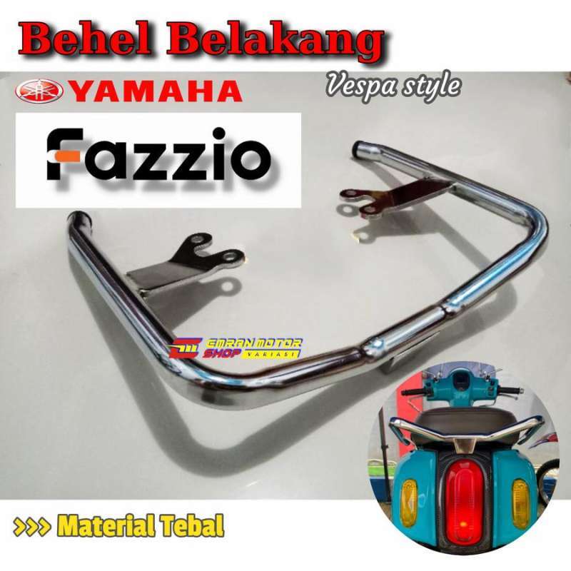 Jual Behel Fazzio Chrome Model Vespa Behel Belakang Yamaha Fazzio Di ...