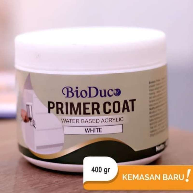 Jual Cat primer Kayu Water Based BioColours Primer Coat White cup di ...