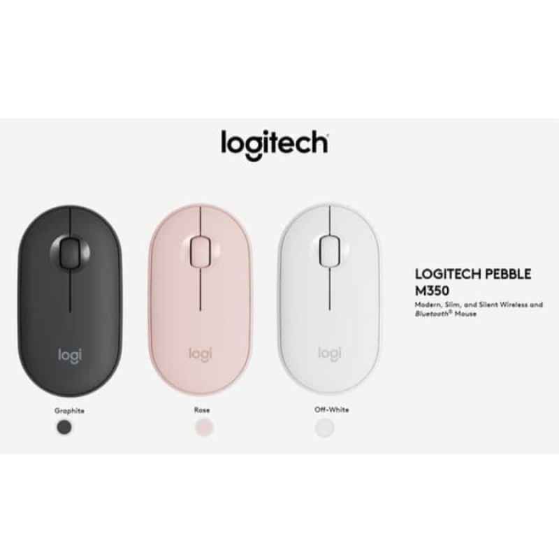 Promo Logitech M350 Pebble Wireless Silent Mouse Logitech Peble M 350 Trend Diskon 20% di Seller ...