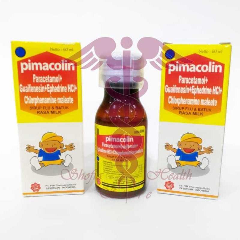 Jual Asli Pimacolin Syrup 60 Ml Rasa Susu - Untuk Flu & Batuk Disertai ...