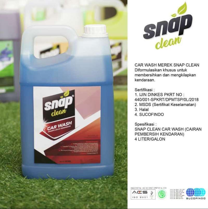 Promo Sampo Motor & Mobil Snap clean 4 Liter Diskon 4% di Seller QnQ ...