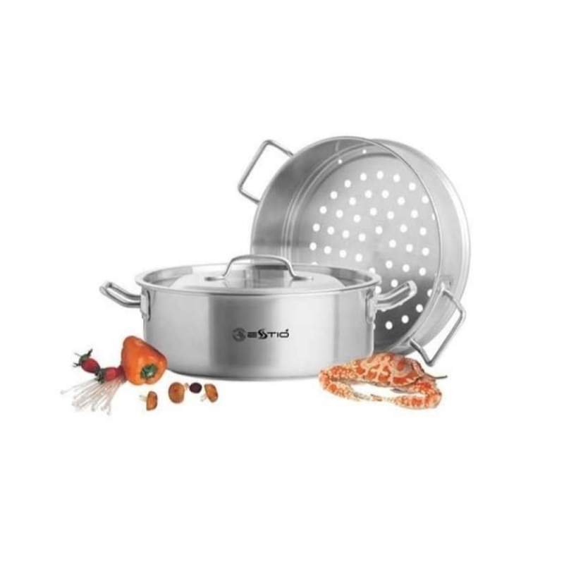 Jual Zebra Functional Pot 28x10Cm W/steamer (171302) / Panci Stainless ...