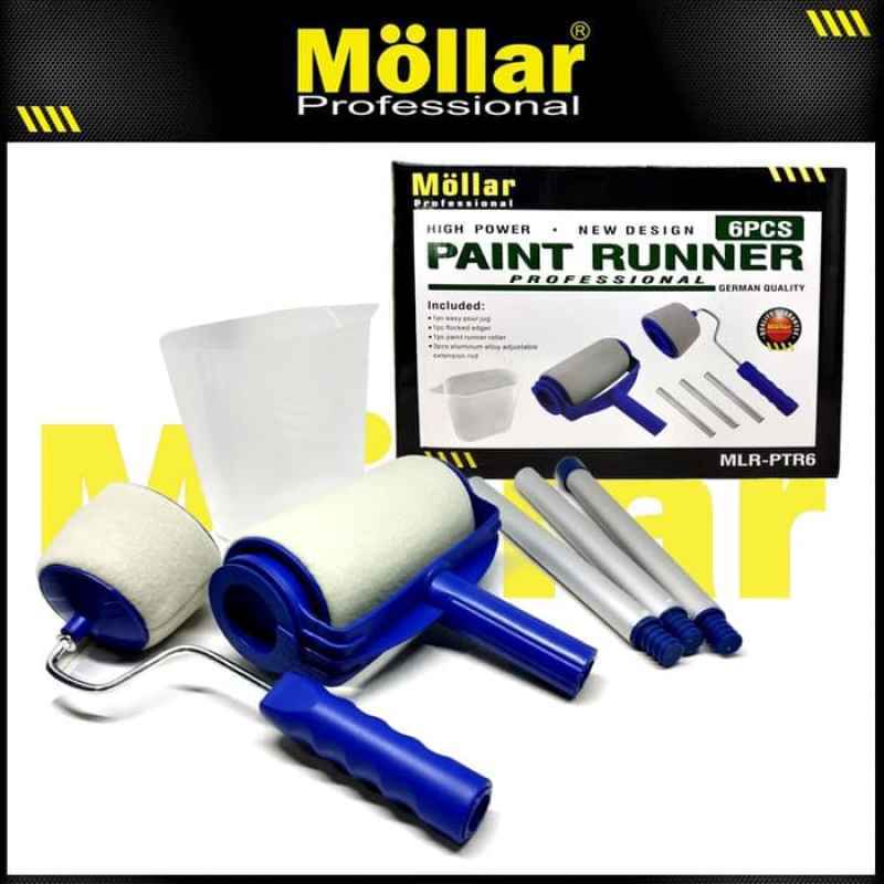Jual MOLLAR PTR6 Kuas Cat Dinding Rumah Paint Roller Tool Kit Pintar ...