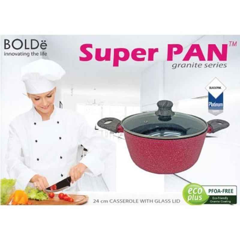 Promo Bolde Casserole 24 Cm Marble Induksi Super Pan Black Pink Wok ...