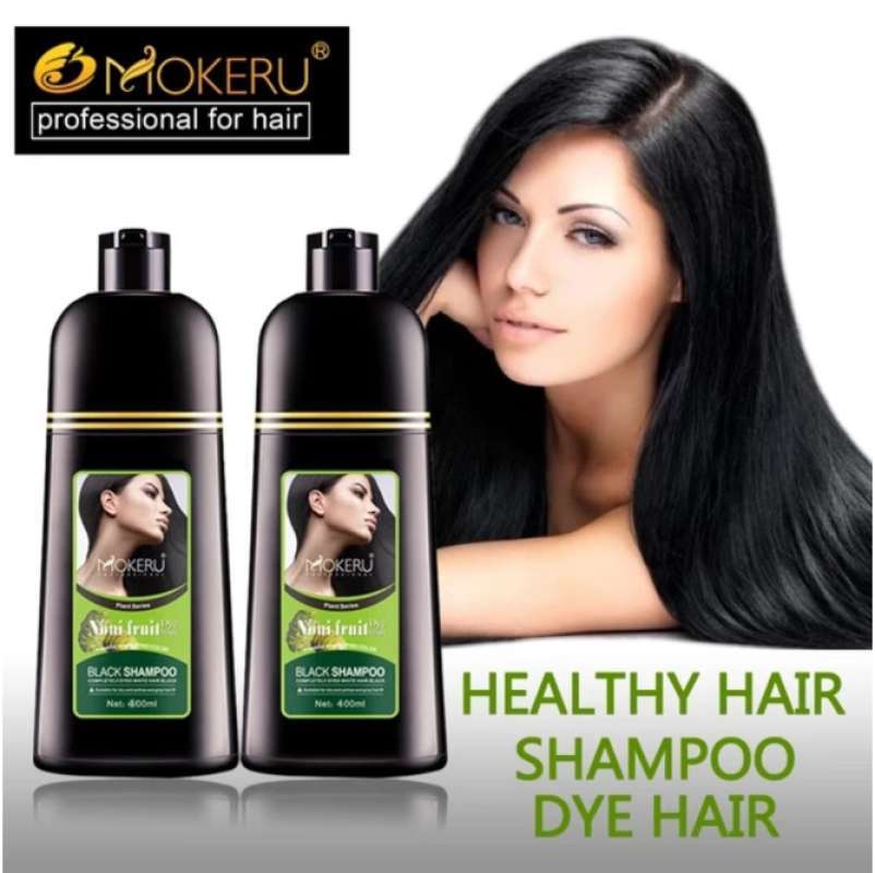 Jual Shampoo Mokeru NONI Cat Rambut warna HITAM 500ml di Seller Dirnawi ...