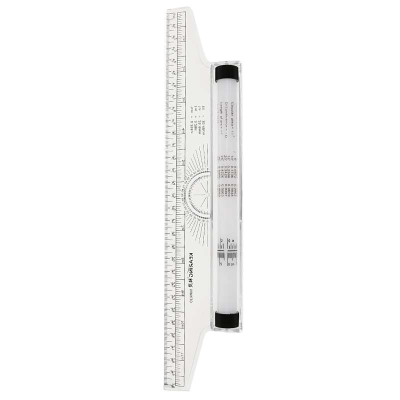Jual Clear 30cm Multi-purpose Drawing Parallel Rolling Ruler Balancing ...