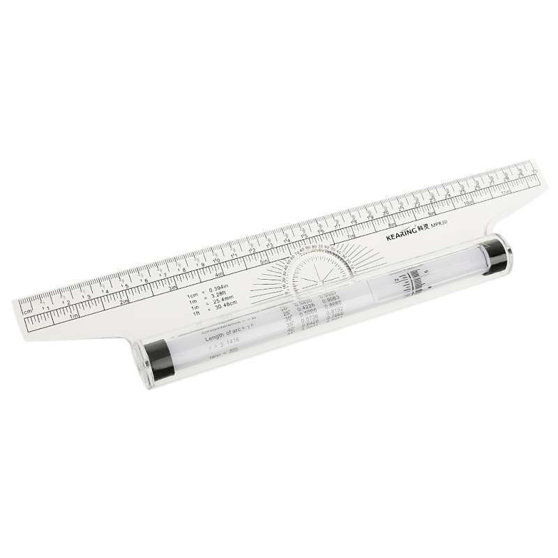 Jual Clear 30cm Multi-purpose Drawing Parallel Rolling Ruler Balancing ...