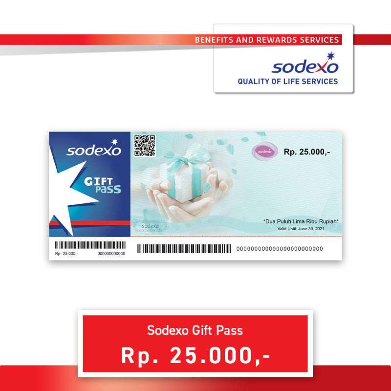 Jual Voucher Sodexo Gift Pass Nominal Rp25.000 Di Seller Sodexo ...