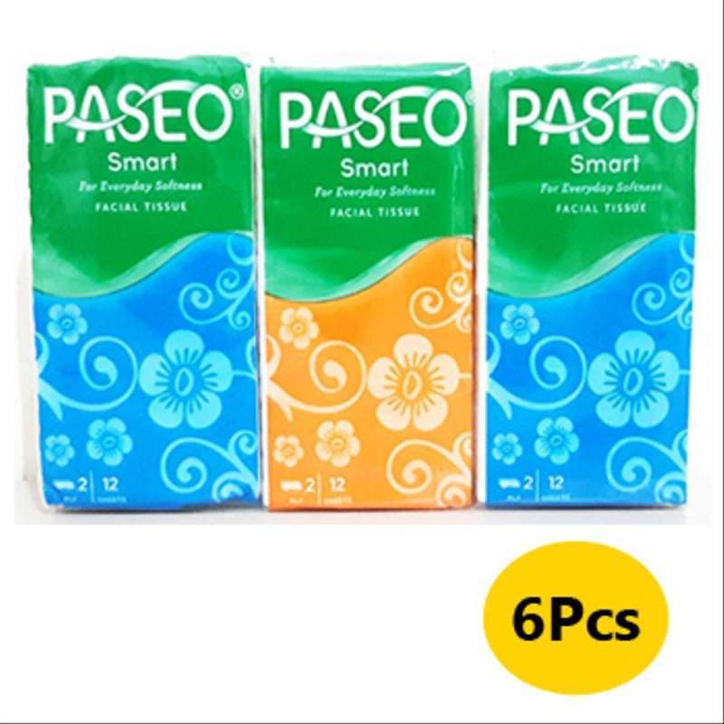 Jual Paseo Smart Facial Tissue Perfumed 12sheet / lembar [6 Pack] di ...