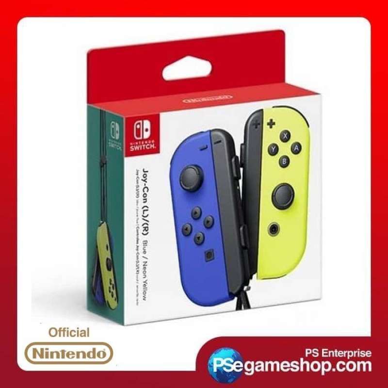 Promo Nintendo Switch Joy-con Controllers Joycon (neon Blue / Neon ...