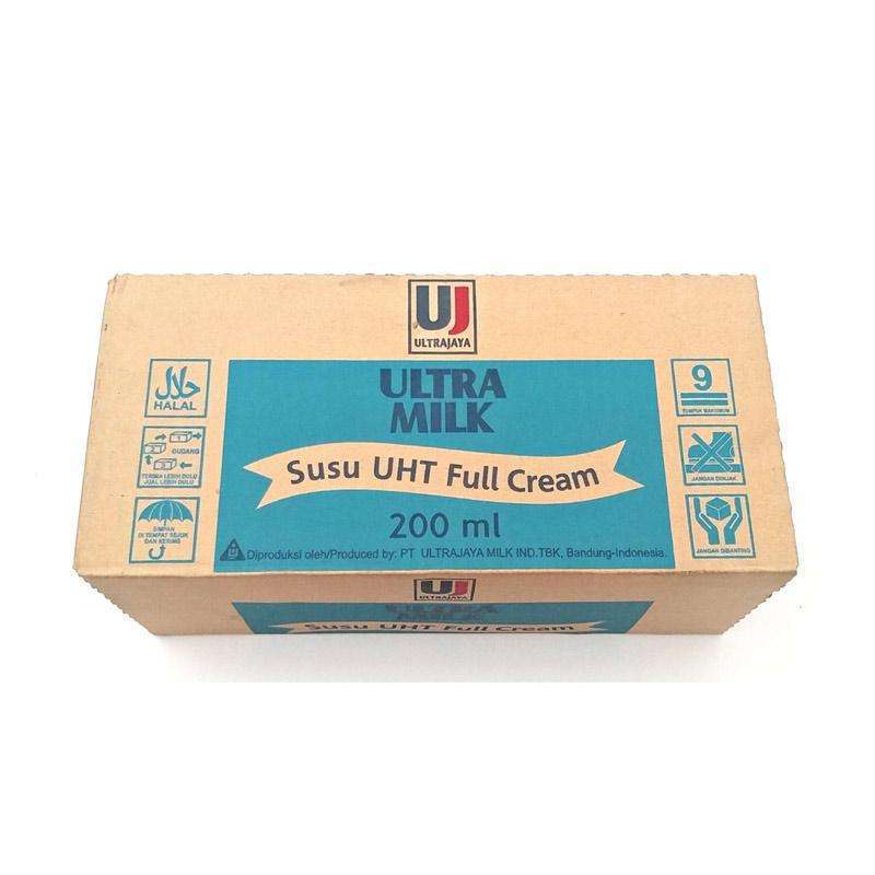 Jual Ultra Jaya Ultra Milk Full Cream Susu UHT [200 mL/ 24 pcs/ 1Dus ...