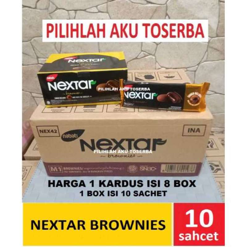 Jual Biskuit Nabati NEXTAR BROWNIES Chocolate - ( HARGA 1 DUS ISI 8 BOX ...