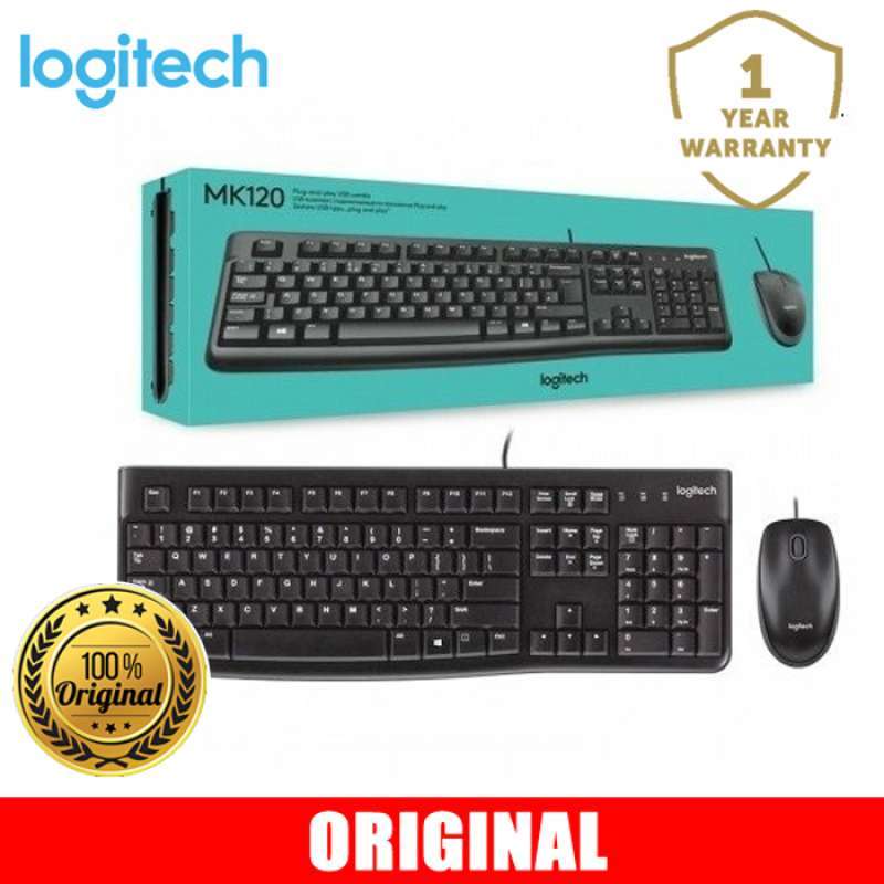 Jual Logitech MK 120 Keyboard and Mouse Combo - Black [Original] di Seller Simura Online ...