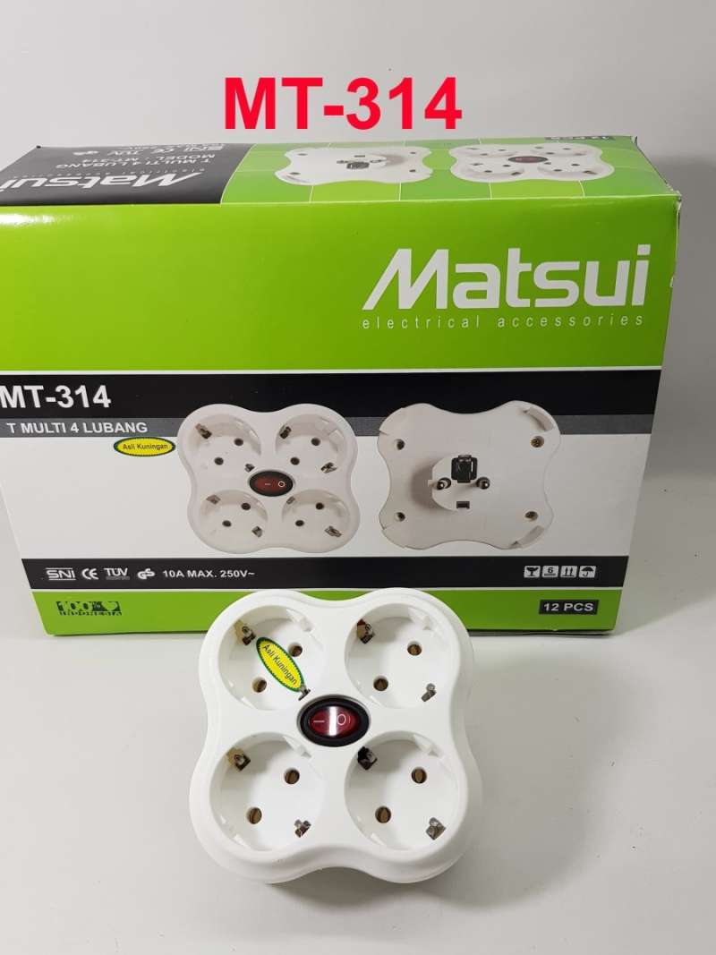 Promo T Multi Stop Kontak Arde 4 In 1 + Saklar Lampu Merk Matsui Mt-314 ...