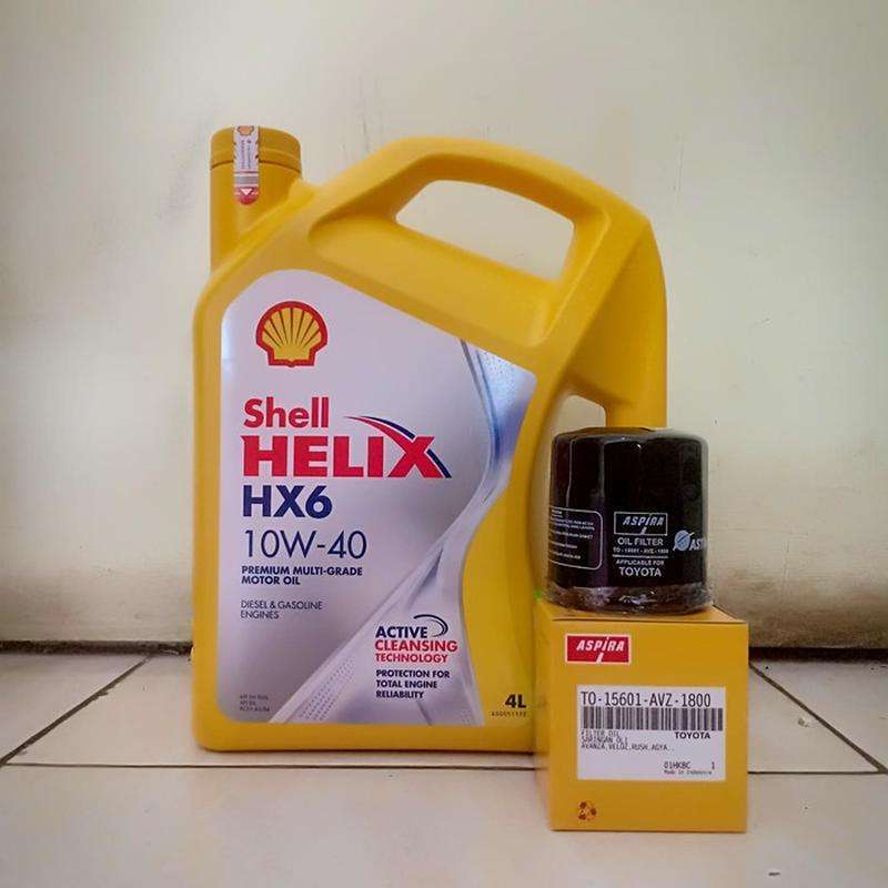 Jual Paket Oli Shell Helix Hx6 10W-40 + Filter Oli Avanza- Xenia- Rush ...