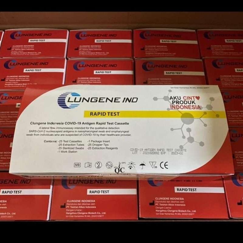 Jual Alat Rapid Test Swab Antigen Lungene Indonesia Ijin Kemenkes RI ...